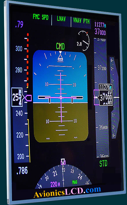 15.1" LCD Screen UXGA Cockpit Flight Deck Avionics & Simulator Display